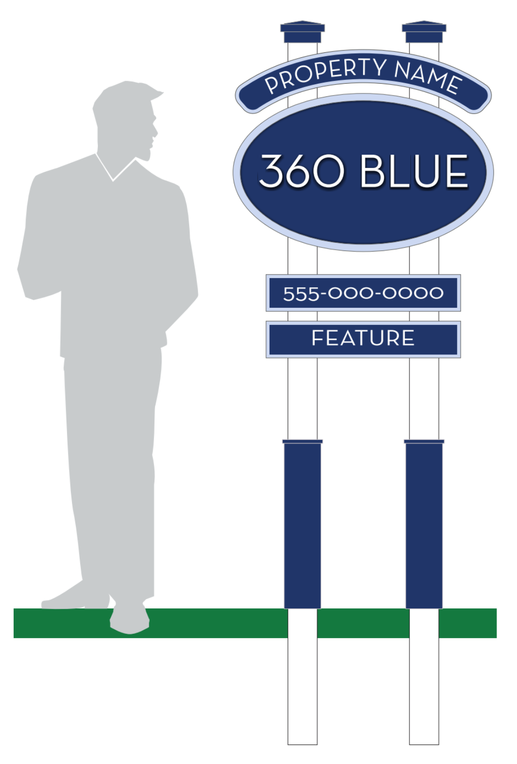 360 Blue: Deluxe – Single Sided (Complete) – Boardwalk Designs